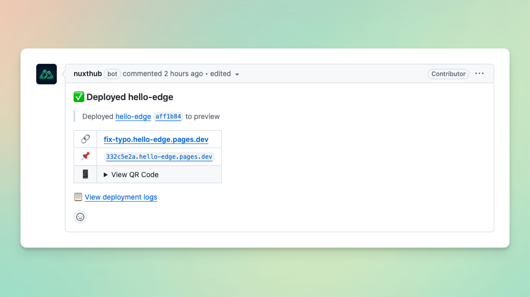 Nuxthub Github App And Action · Nuxthub Blog